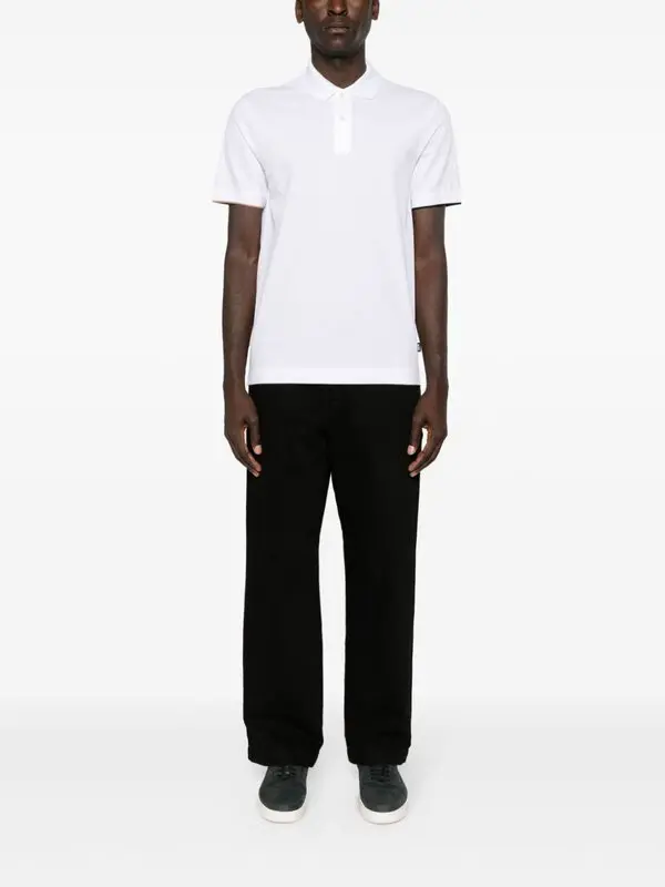 BOSS Short-sleeve Cotton Polo Shirt - White
