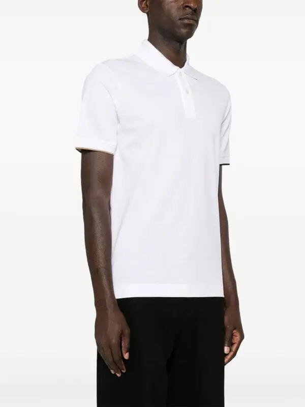 BOSS Short-sleeve Cotton Polo Shirt - White