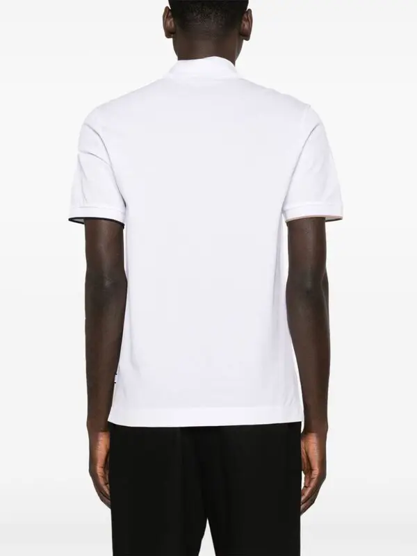 BOSS Short-sleeve Cotton Polo Shirt - White