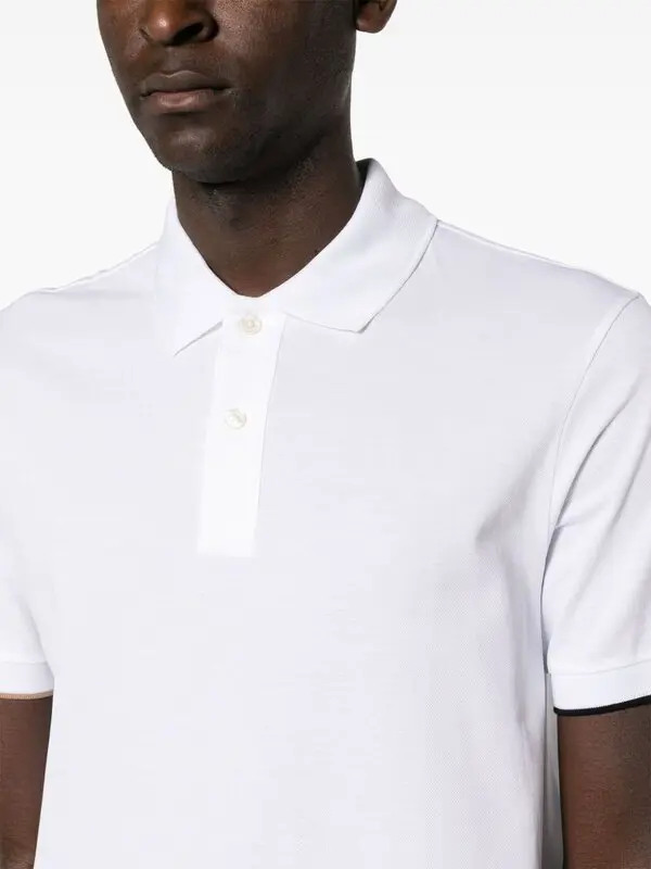 BOSS Short-sleeve Cotton Polo Shirt - White