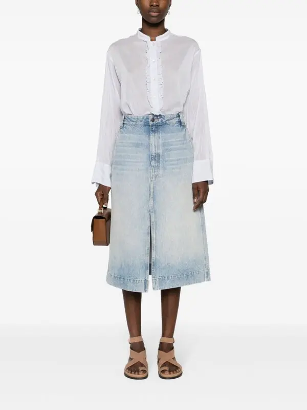FORTE_FORTE Ruffled Long-sleeve Blouse