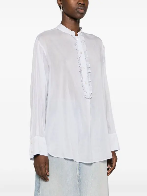 FORTE_FORTE Ruffled Long-sleeve Blouse
