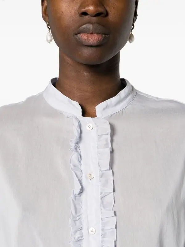 FORTE_FORTE Ruffled Long-sleeve Blouse