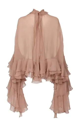 CHLOÃ© Ruffled Organic Silk Blouse