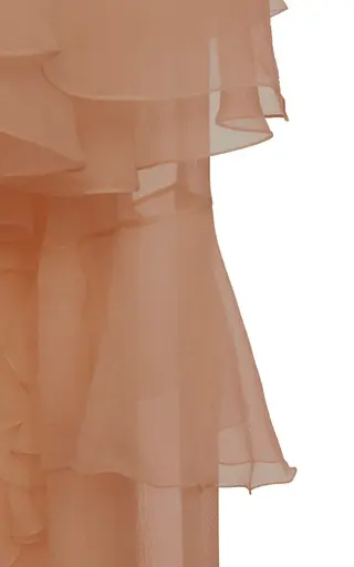 Chloé Ruffled Organic Silk Mousseline Mini Dress
