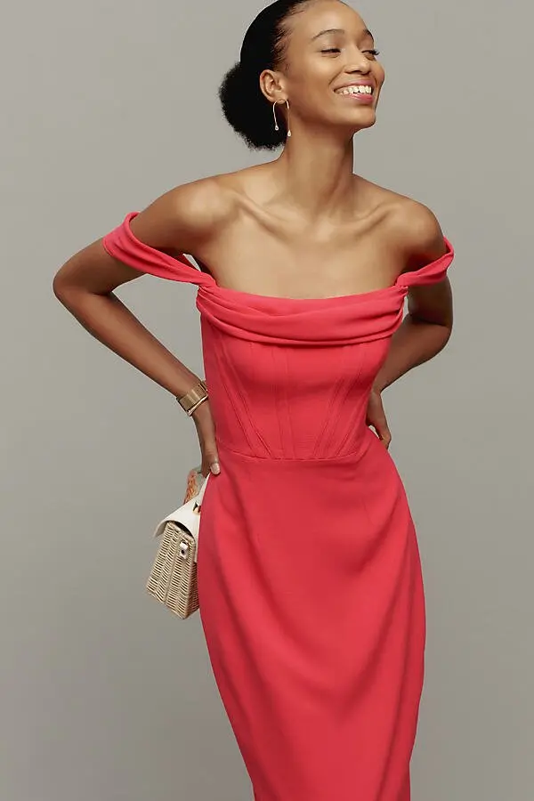 dress with v neck and sleeves Chic Holland HF110295 Neck Midi Dress Sparkly Red Sequin One category_dressers_and_chests Size:2X  (46 & 48 only jacket only)