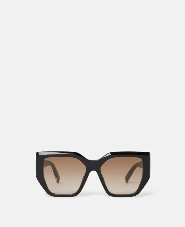 Stella McCartney Chunky Square Cat-eye Sunglasses - Black