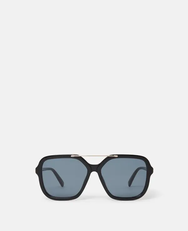 Stella McCartney Oversized Square Sunglasses - Glossy Black