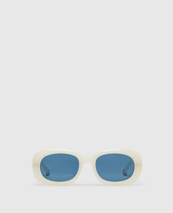 Stella McCartney Chunky Oval Sunglasses - Milky White