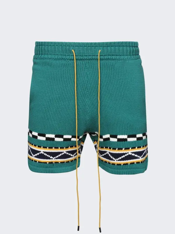 Rhude Bateau Short - Emerald And Crã¨me
