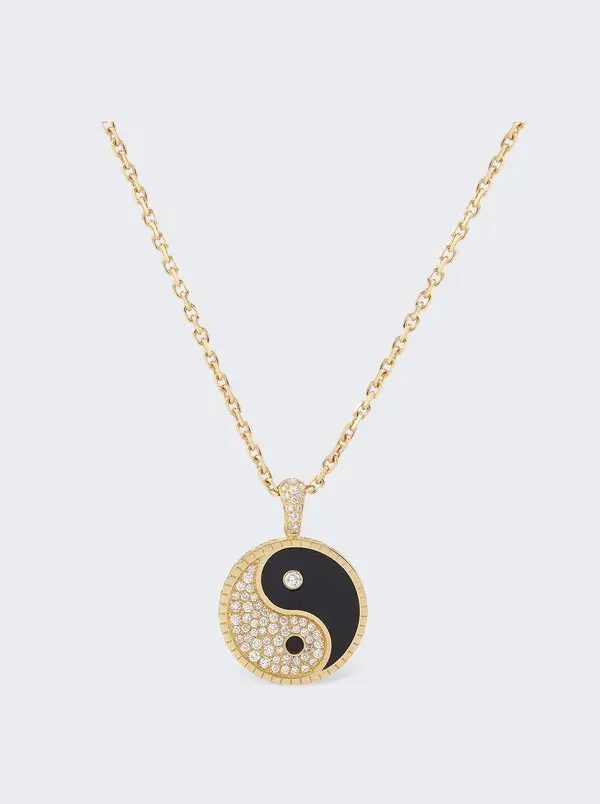 MYSTERYJOY Yin Yang Large Necklace - Yellow Gold
