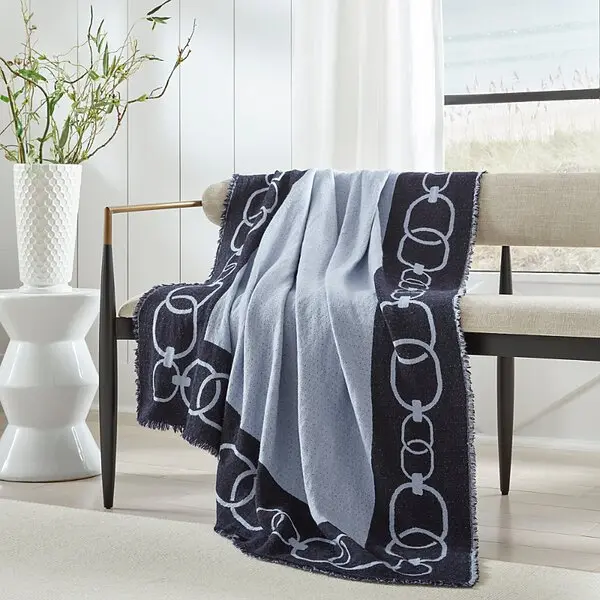 SFERRA Eterna Throw - Navy