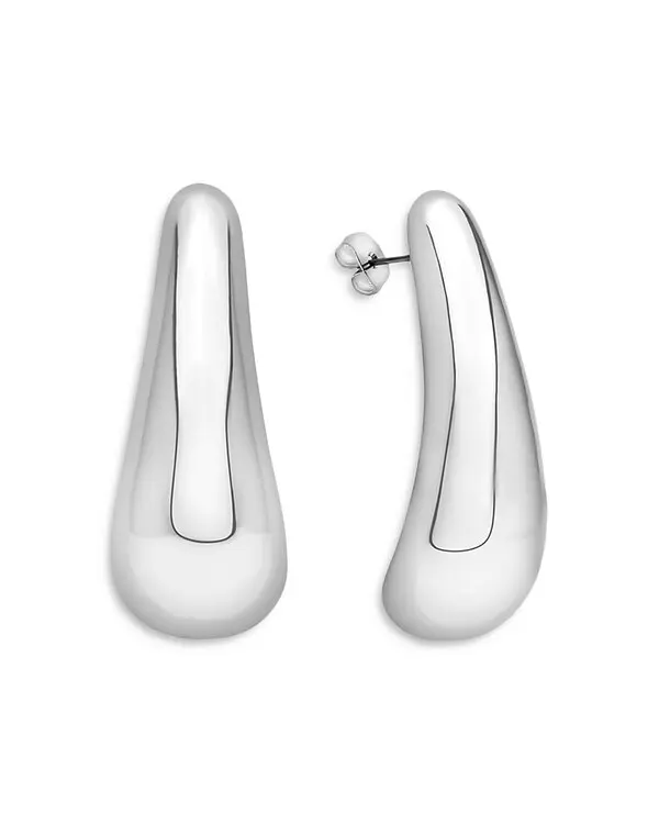Ettika Metal Drop Earrings - Silver