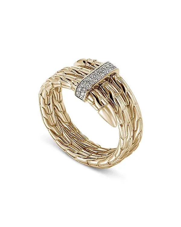 John Hardy 14k Yellow Diamond Ring - Gold