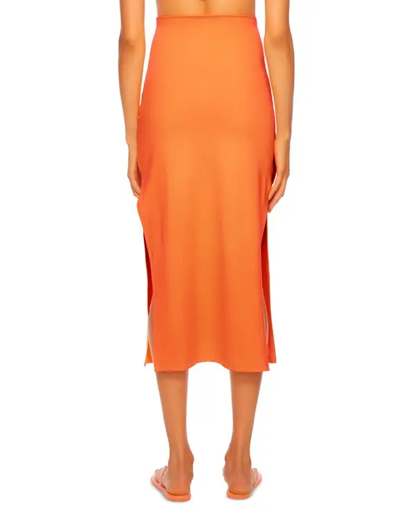 Susana Monaco Side Slit Skirt - Nectarine