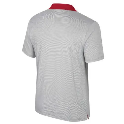 COLOSSEUM Arkansas Razorbacks Big & Tall Tuck Striped Polo - Gray