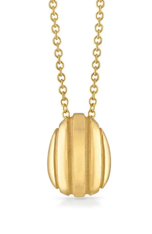 PAMELA ZAMORE Eos Egg Pendant Necklace - Gold