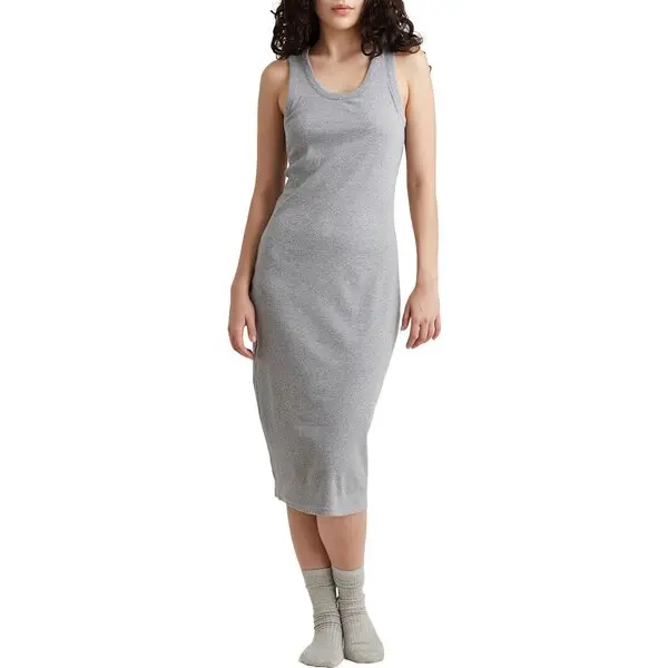 PAPINELLE Milla Rib Shelf Bra Nightgown - Grey