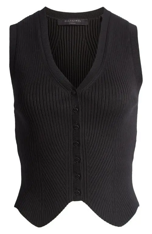 ALLSAINTS Cruz Rib Vest - Black