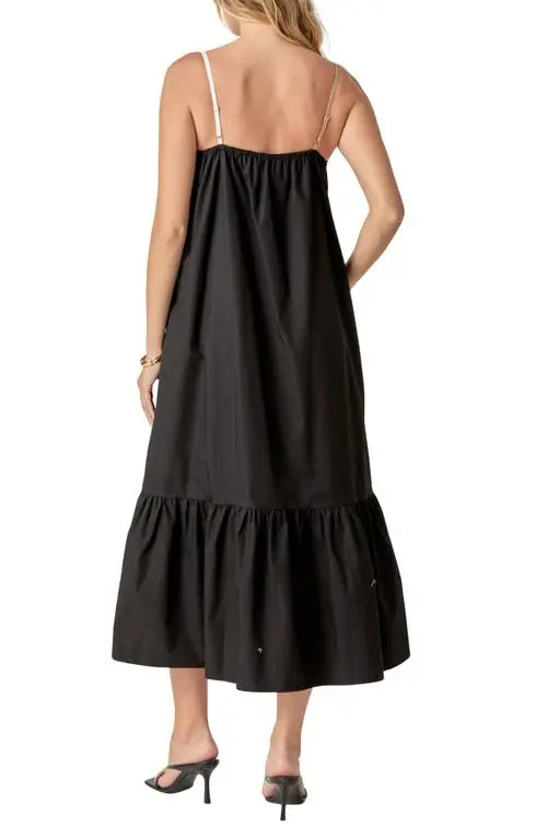 English Factory Colorblock Maxi Dress - Black Multi
