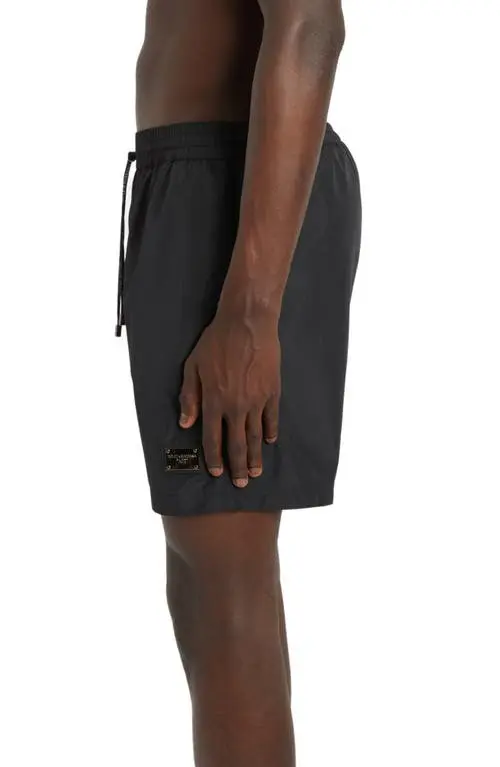 Dolce & Gabbana Box Logo Swim Trunks - Nero