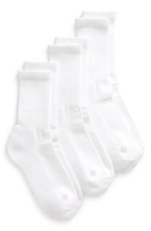 Zella 3-pack Crew Socks - White