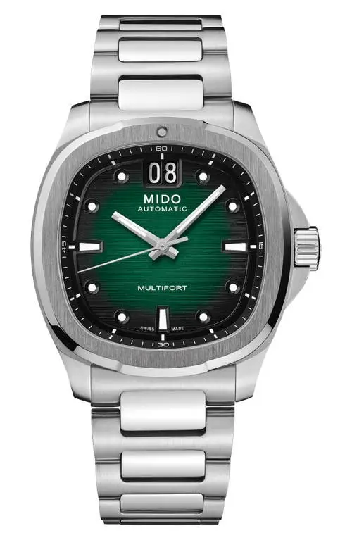 MIDO Multifort Square Automatic Bracelet Watch - Green