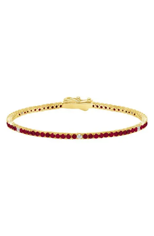 CRISLU Cubic Zirconia Tennis Bracelet - Ruby