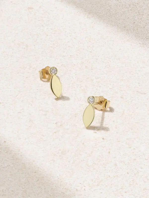 JENNIFER MEYER 18-karat And Diamond Marquise Earrings