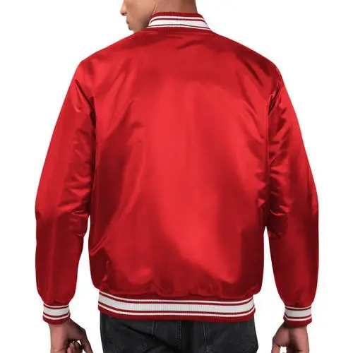 STARTER Atlanta Falcons Locker Room Satin Varsity Full-snap Jacket