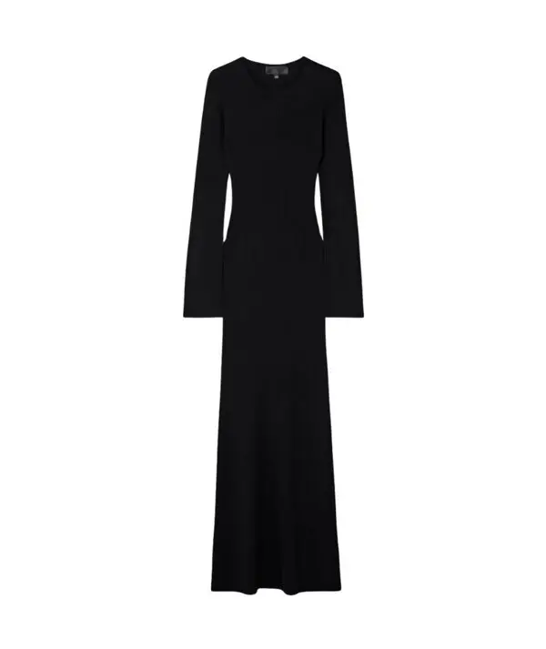 NILI LOTAN Ezequiel Ribbed Wool Maxi Dress
