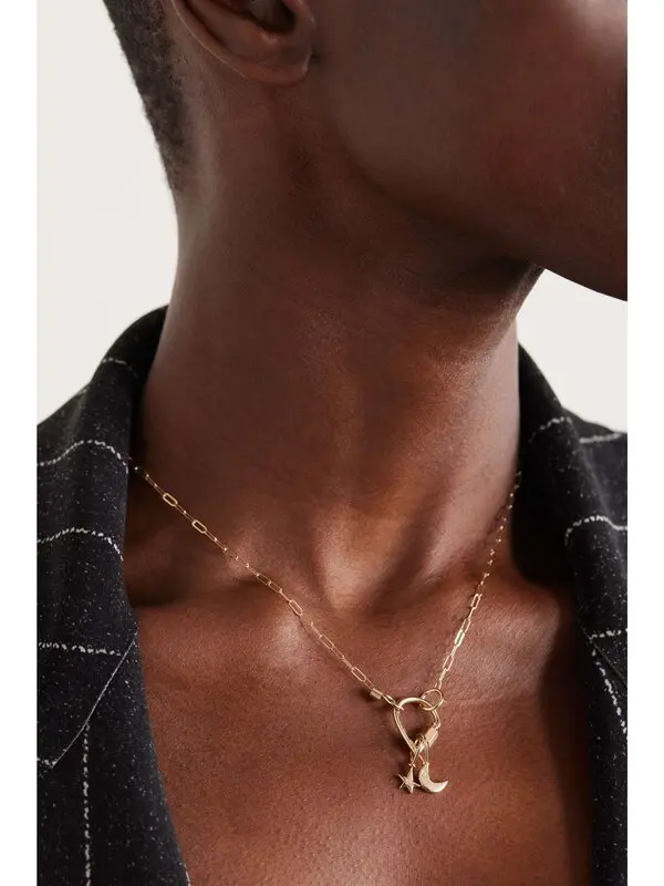 MARLA AARON 18-karat Gold Diamond Necklace