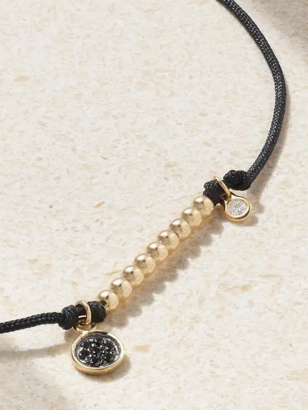 SYDNEY EVAN 14-karat Cord And Diamond Bracelet