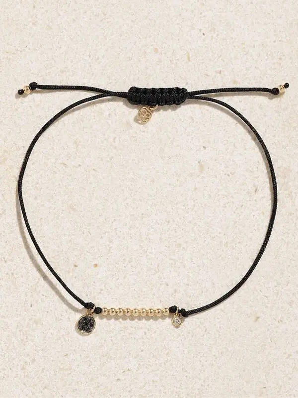SYDNEY EVAN 14-karat Cord And Diamond Bracelet