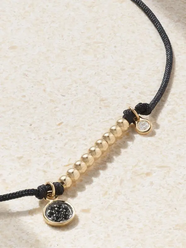 SYDNEY EVAN 14-karat Cord And Diamond Bracelet