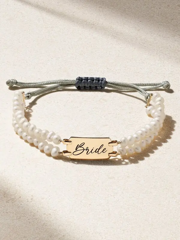 DIANE KORDAS Bride Pearl Bracelet - Gold