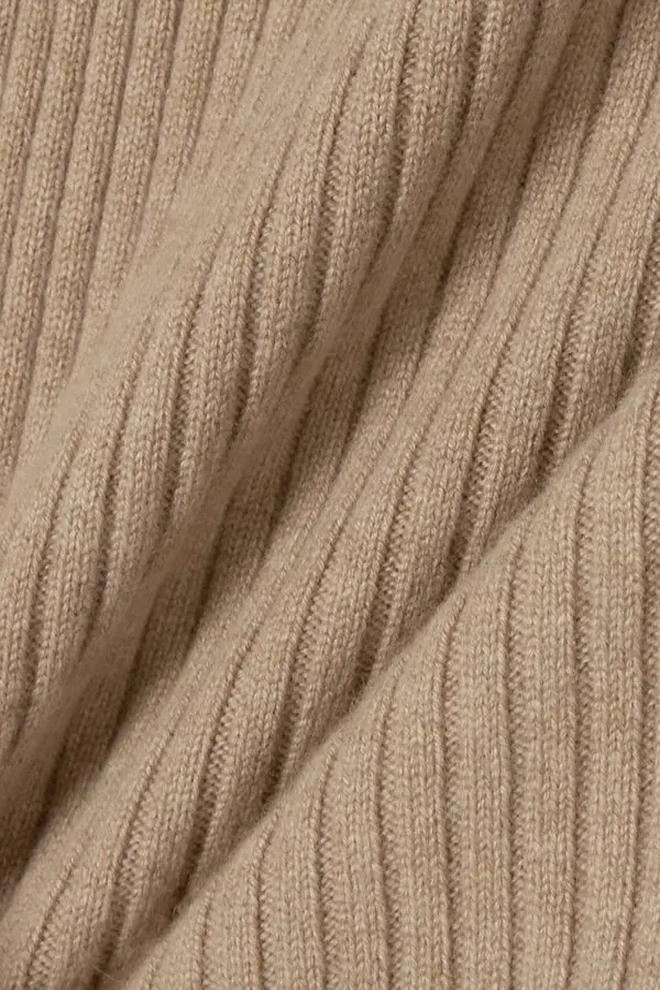 Loro Piana Ribbed Cashmere Turtleneck Sweater