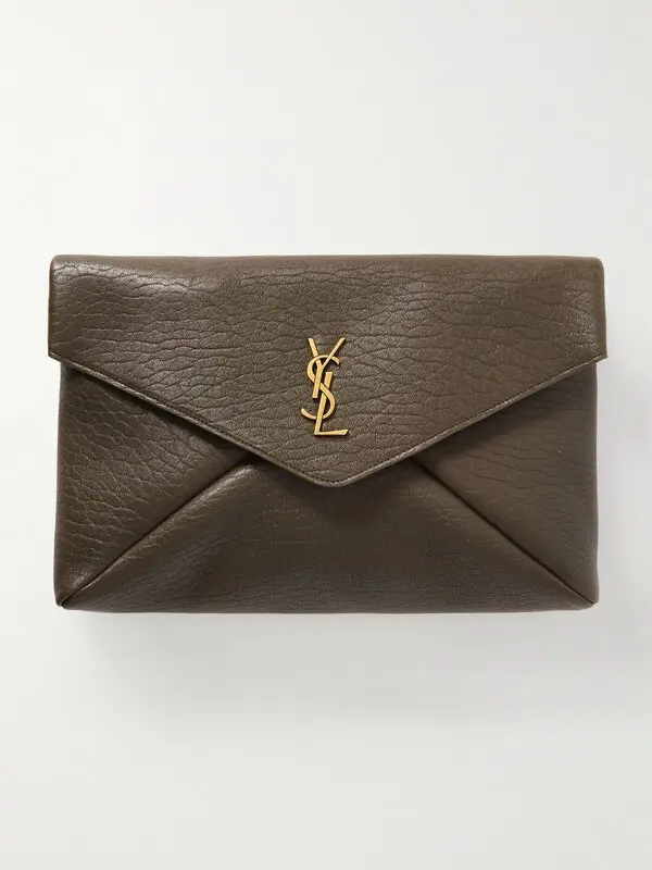 Saint Laurent Cassandre Large Clutch - Green