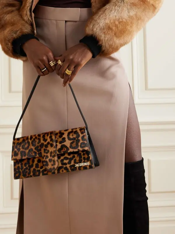 Jacquemus Leopard-print Calf Hair Shoulder Bag