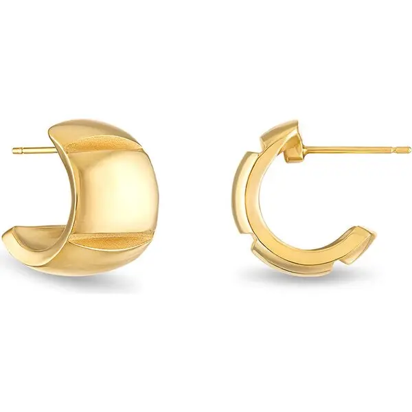 PAMELA ZAMORE Veda Wide Hoop Earrings - Gold