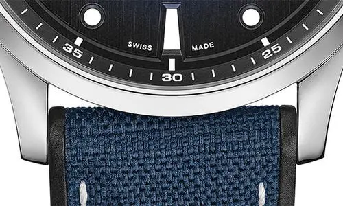 MIDO Multifort Automatic Fabric & Rubber Strap Watch - Blue Gradient