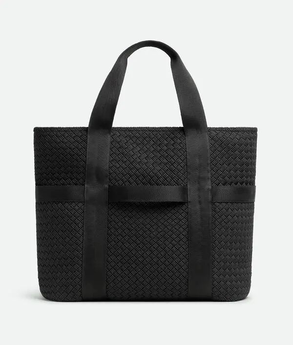 【美品】Bottega Veneta - Voyager Zipped Tote Bottega Veneta Voyager Zipped Tote - Black | Editorialist