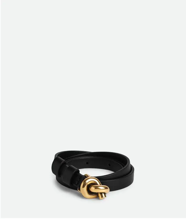 Bottega Veneta Small Knot Belt - Black | Editorialist