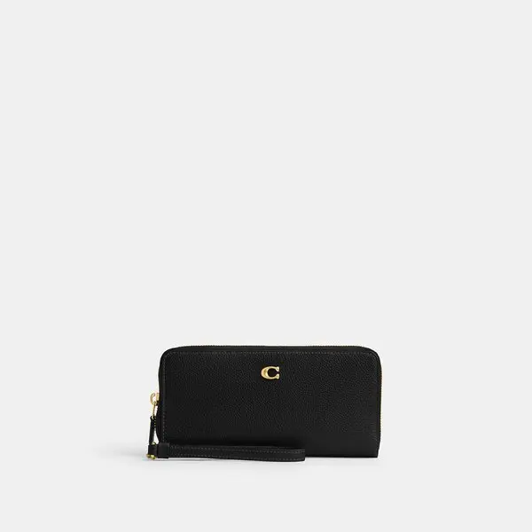 COACH® Essential Continental Wallet - Brass/black
