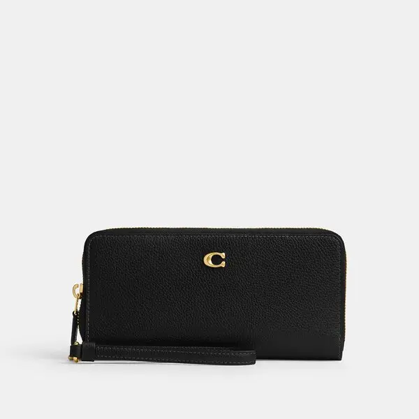 COACH Essential Continental Wallet - Brass/black