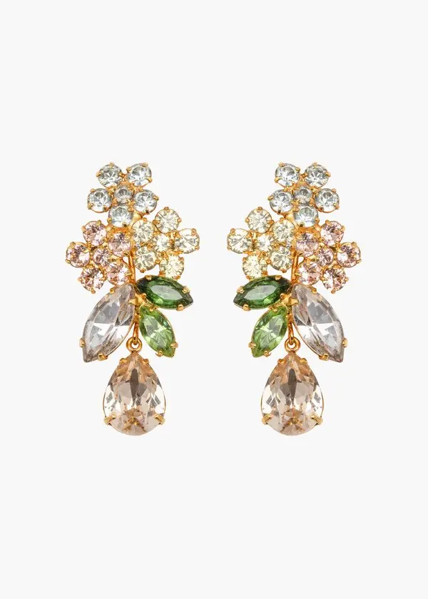 JENNIFER BEHR Bouquet Crystal Earrings - Multi