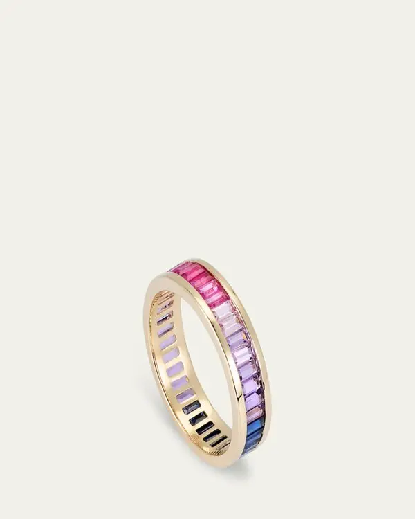 SYDNEY EVAN 14k Gemstone Baguette Eternity Ring