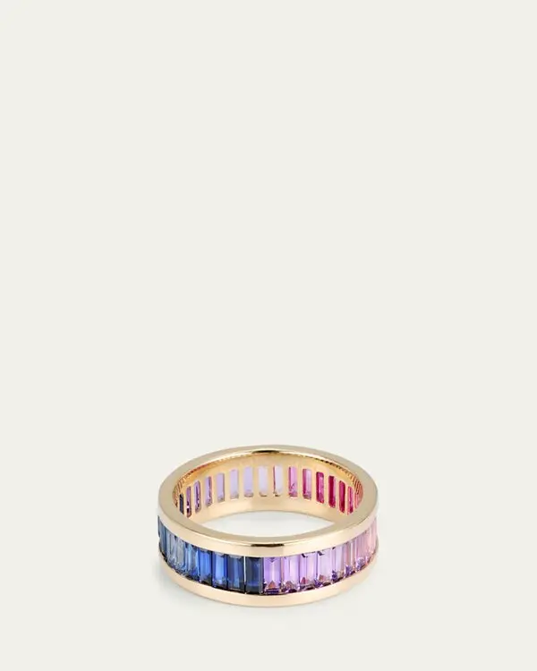 SYDNEY EVAN 14k Gemstone Baguette Eternity Ring