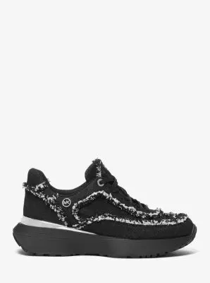 Michael Kors Ari Frayed Denim Trainer