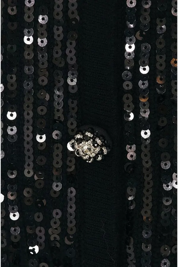 self portrait black sequin knit mini dress Black Sequin Knit Mini Dress  self-portrait-US
